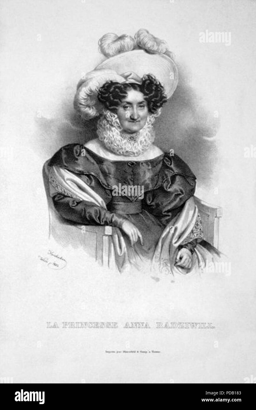 Anna Radziwill Litho Stock Photo - Alamy