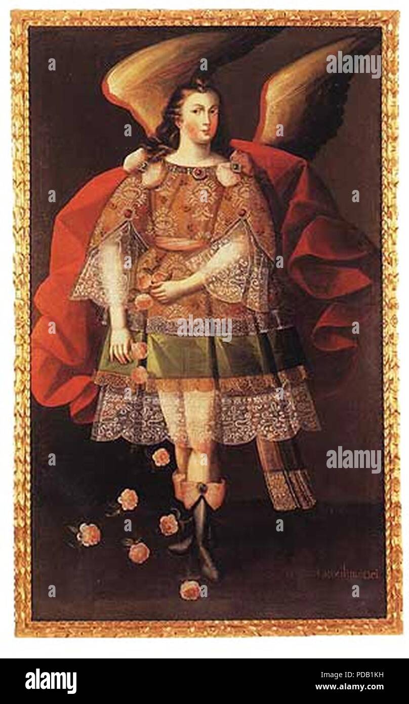 Anónimo - Ángel Virtud Baraquiel s. XVII Stock Photo - Alamy