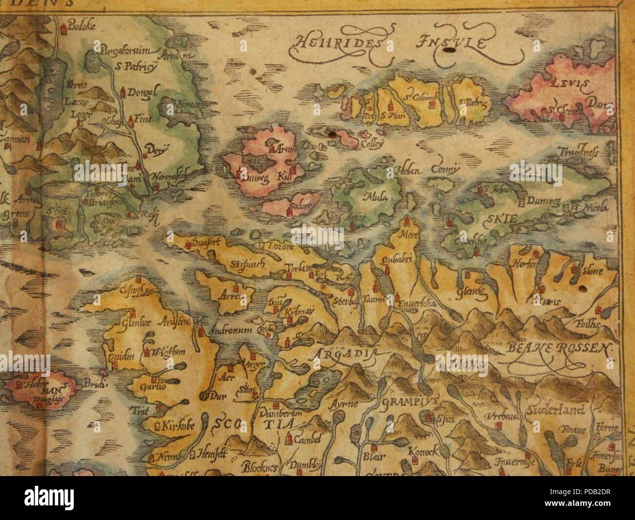 Another map of the British Isles(1600) upperright Stock Photo - Alamy