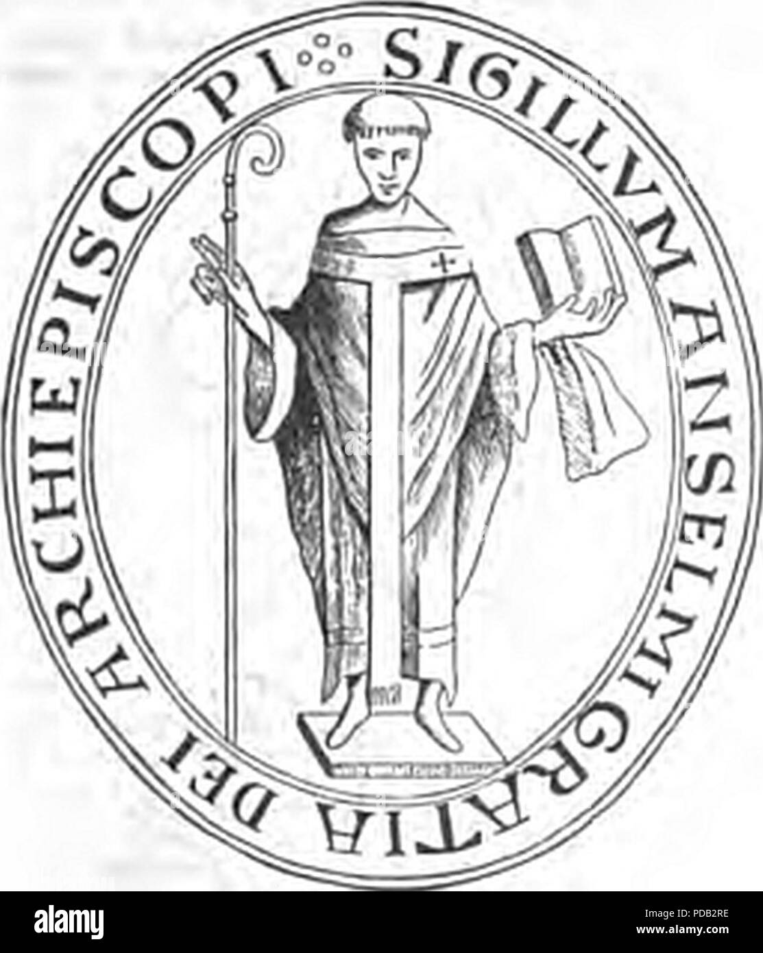 Anselm of Canterbury seal Stock Photo - Alamy