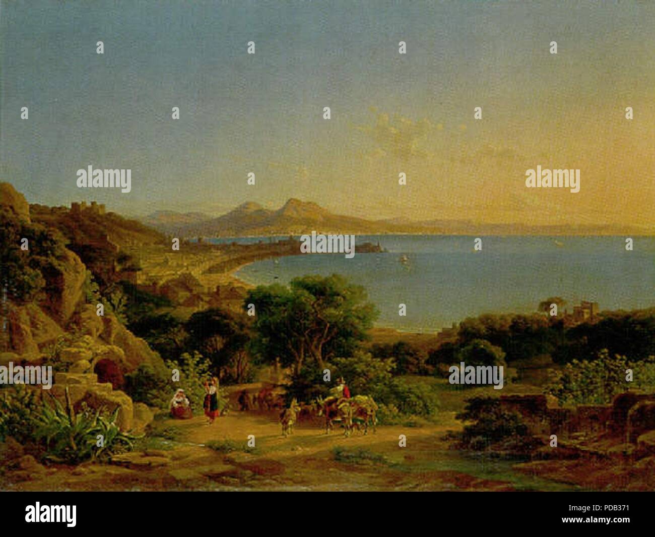 Ansicht von Neapel mit Blick auf den Vesuv Stock Photo - Alamy