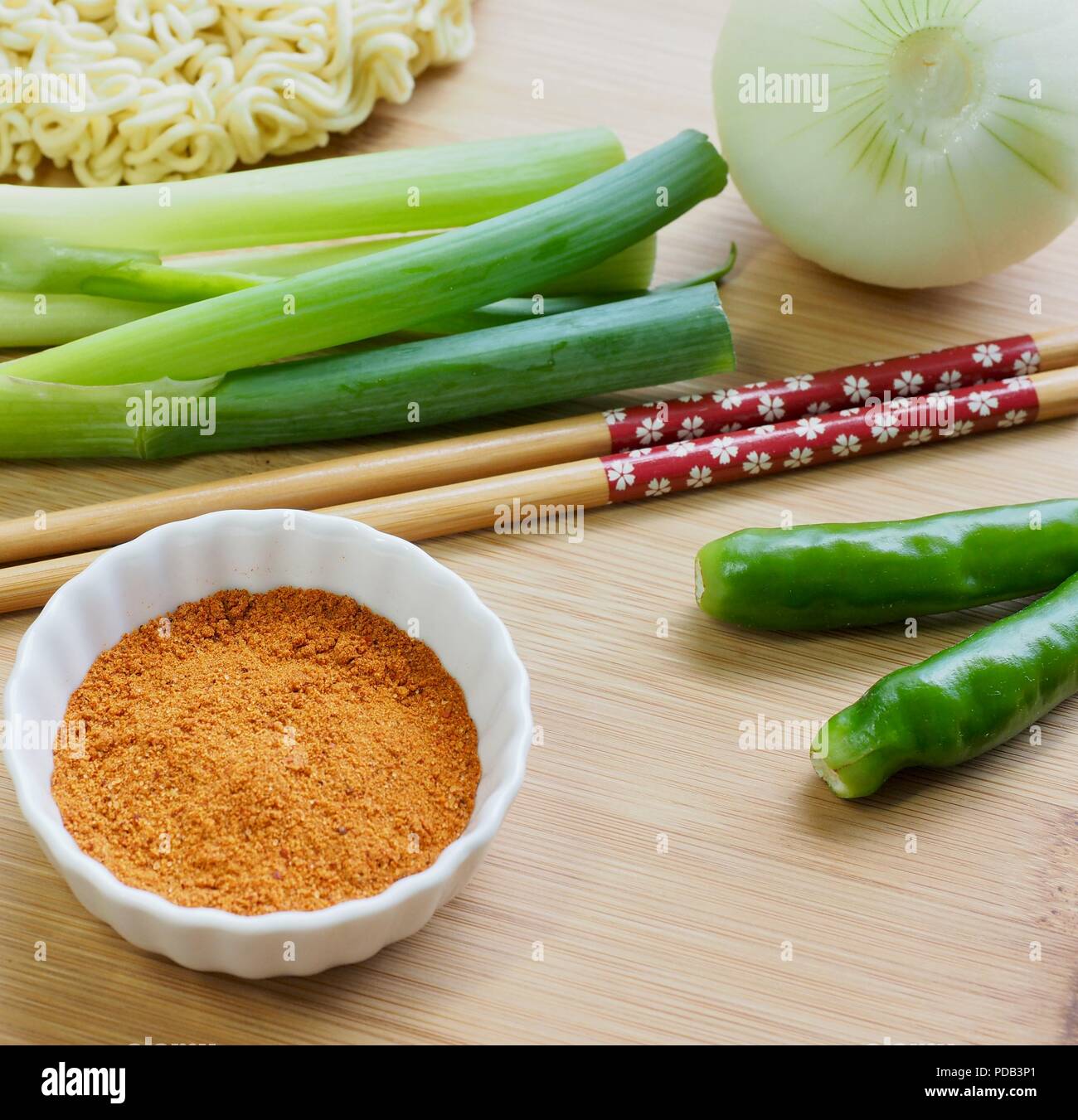 Instant ramen powder soup Stock Photo - Alamy