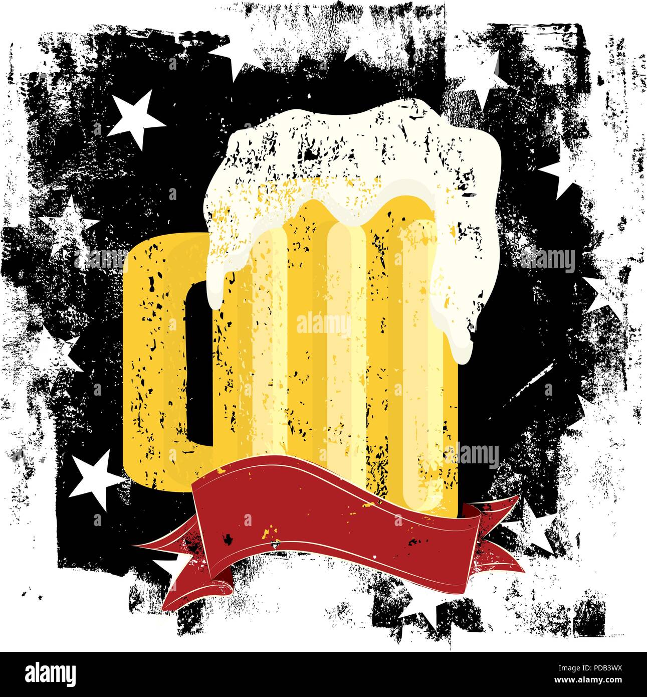 Glass beer foam mug Stock Vector Images - Alamy