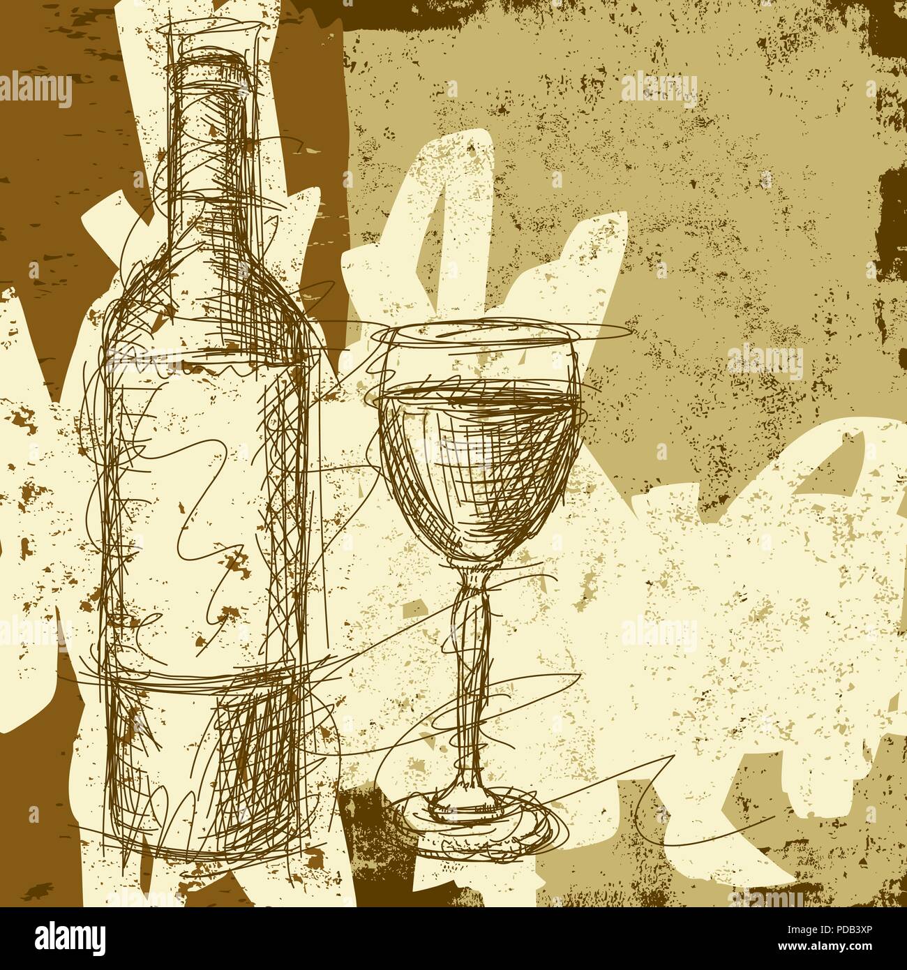 Vector doodle glass bottle Stock Vector Images - Alamy