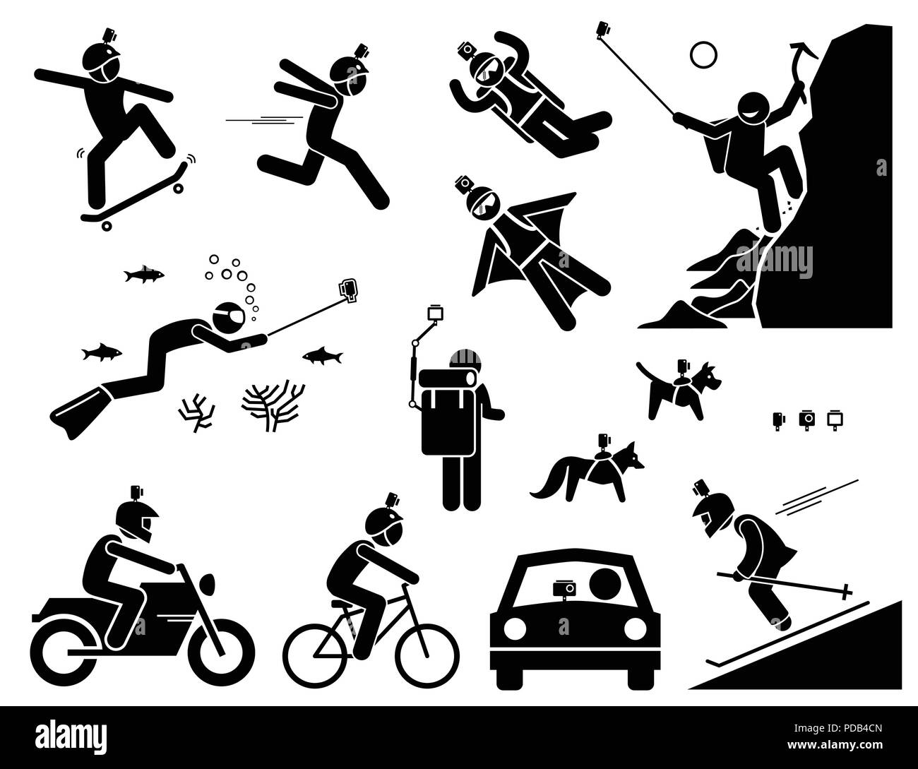 Action cam Black and White Stock Photos & Images - Alamy