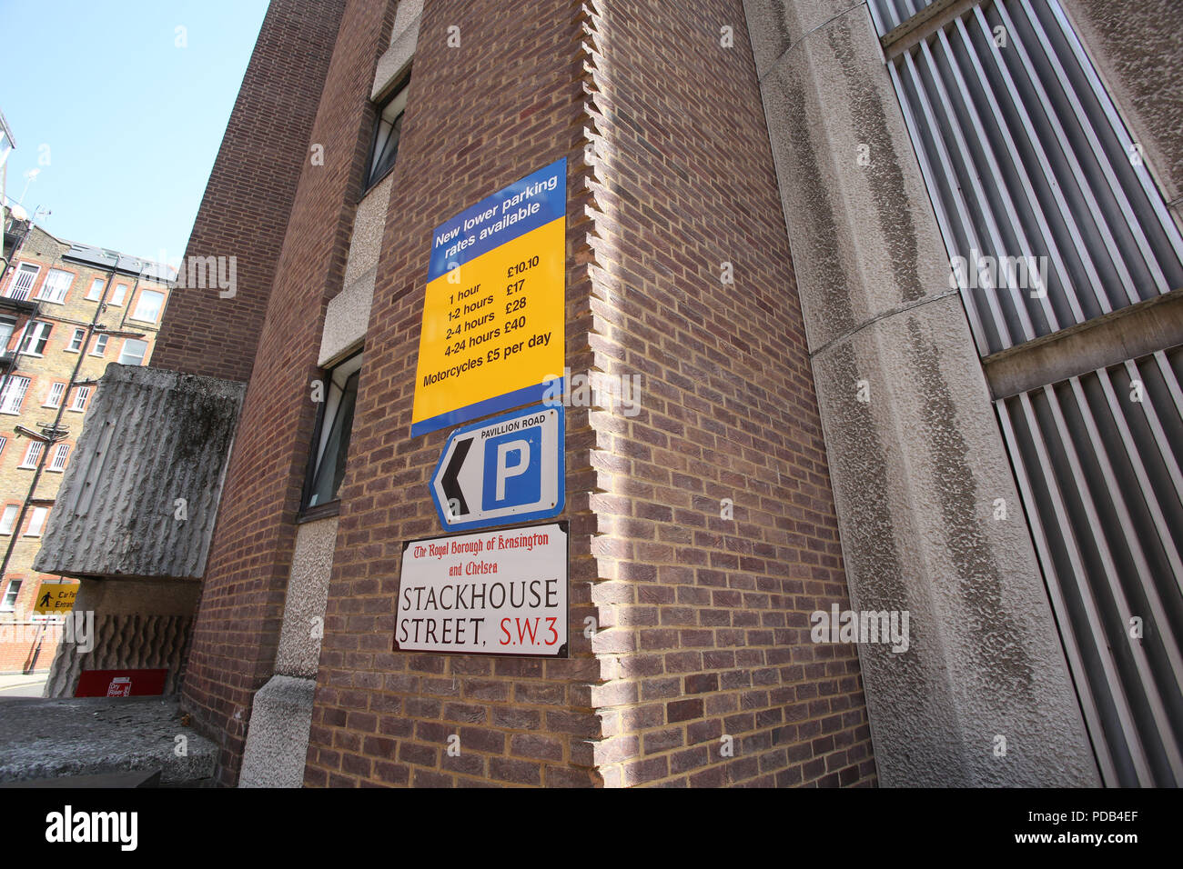 Pavillion Road NCP Car Park on on the corner of Stackhouse Street SW3 ...