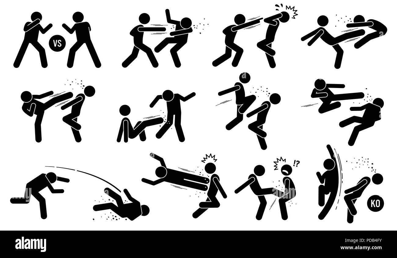 Street fighting attacking stance Stock Vector Image & Art - Alamy