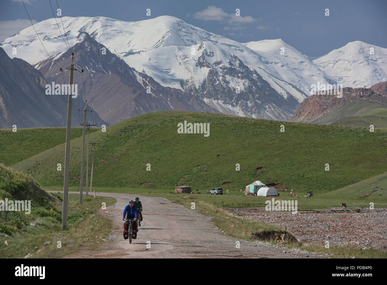 Pamir highway and bicycle hi-res stock photography and images - Alamy
