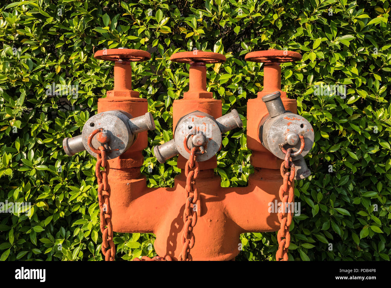 Fire extinguisher valve outside the building Stock Photo - Alamy