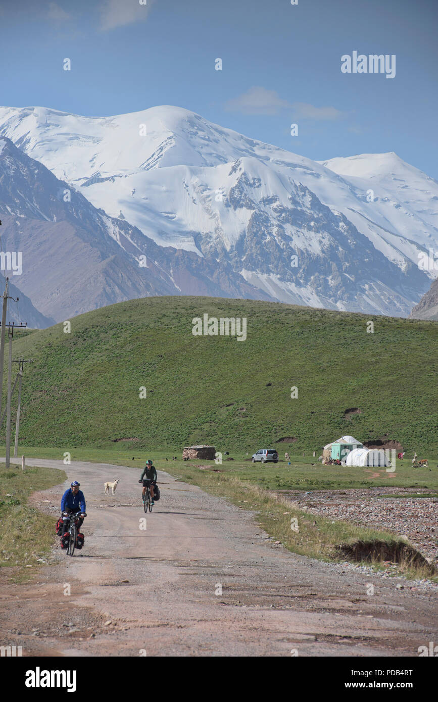 Pamir highway and bicycle hi-res stock photography and images - Alamy