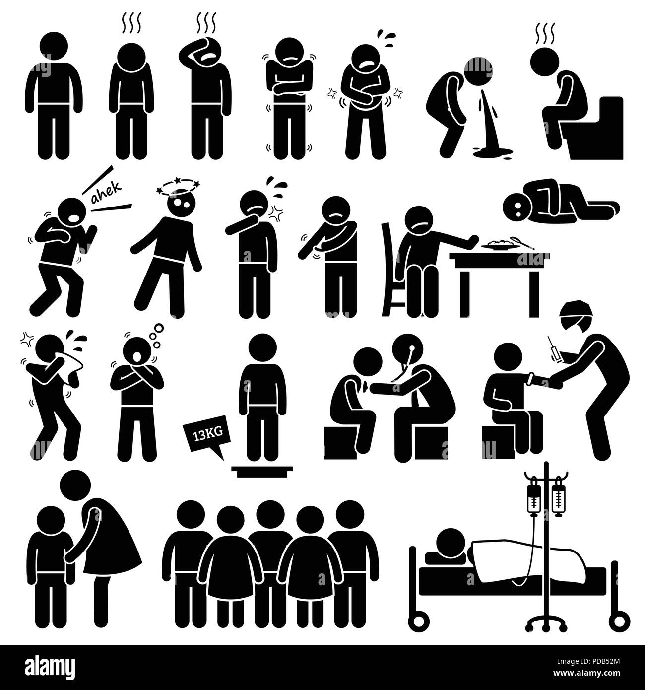 Children Sick Sickness Ill Illness Disease Flu Problem Health Stick ...