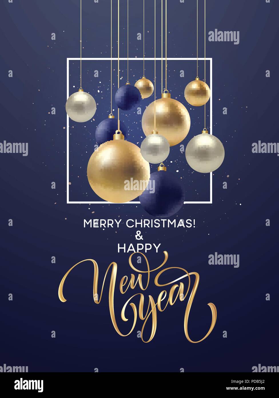 Bright gold bauble hanging Stock Vector Images - Alamy