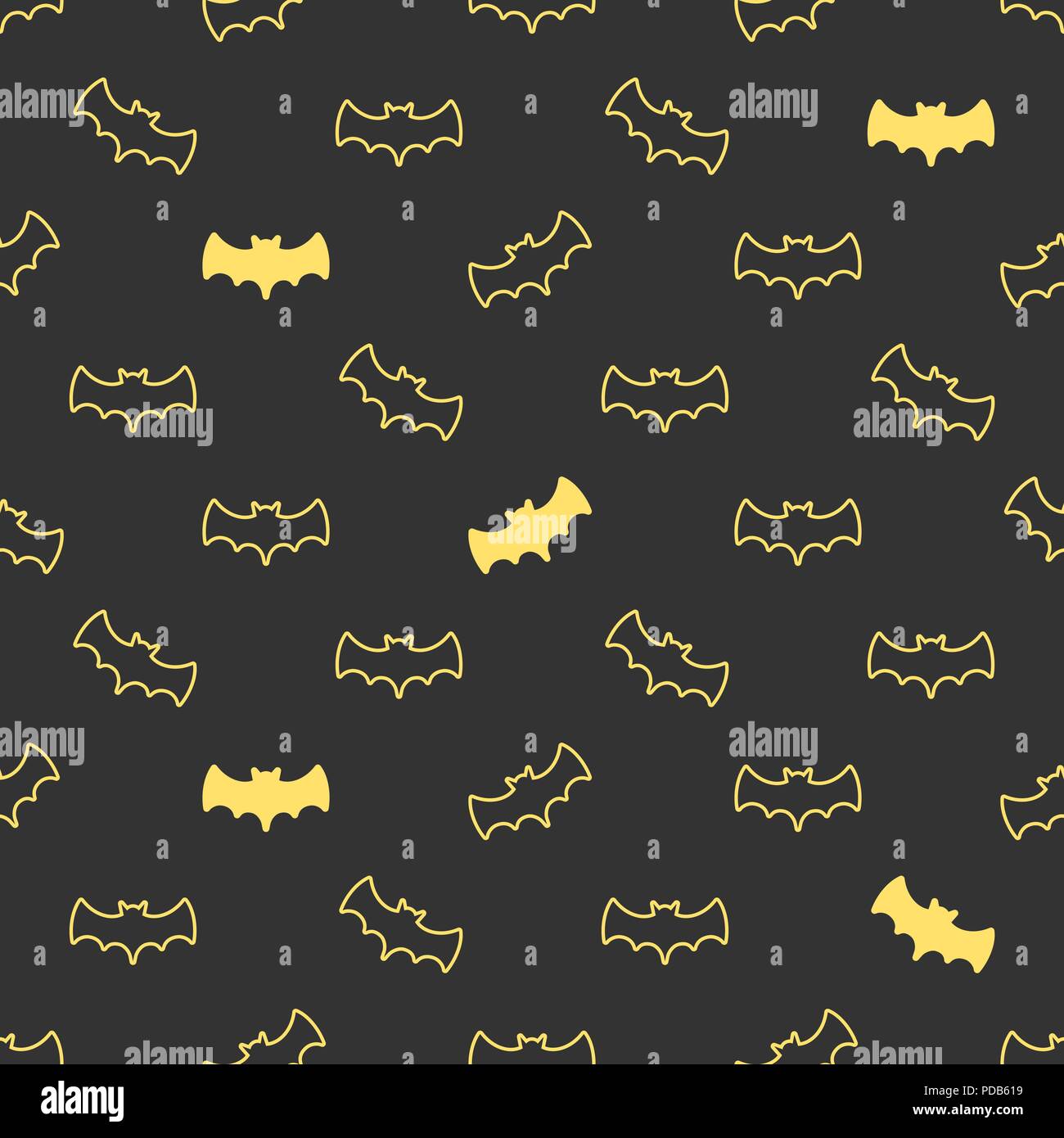 Seamless pattern with bats. Tileable illustration for wrap, cloth ...