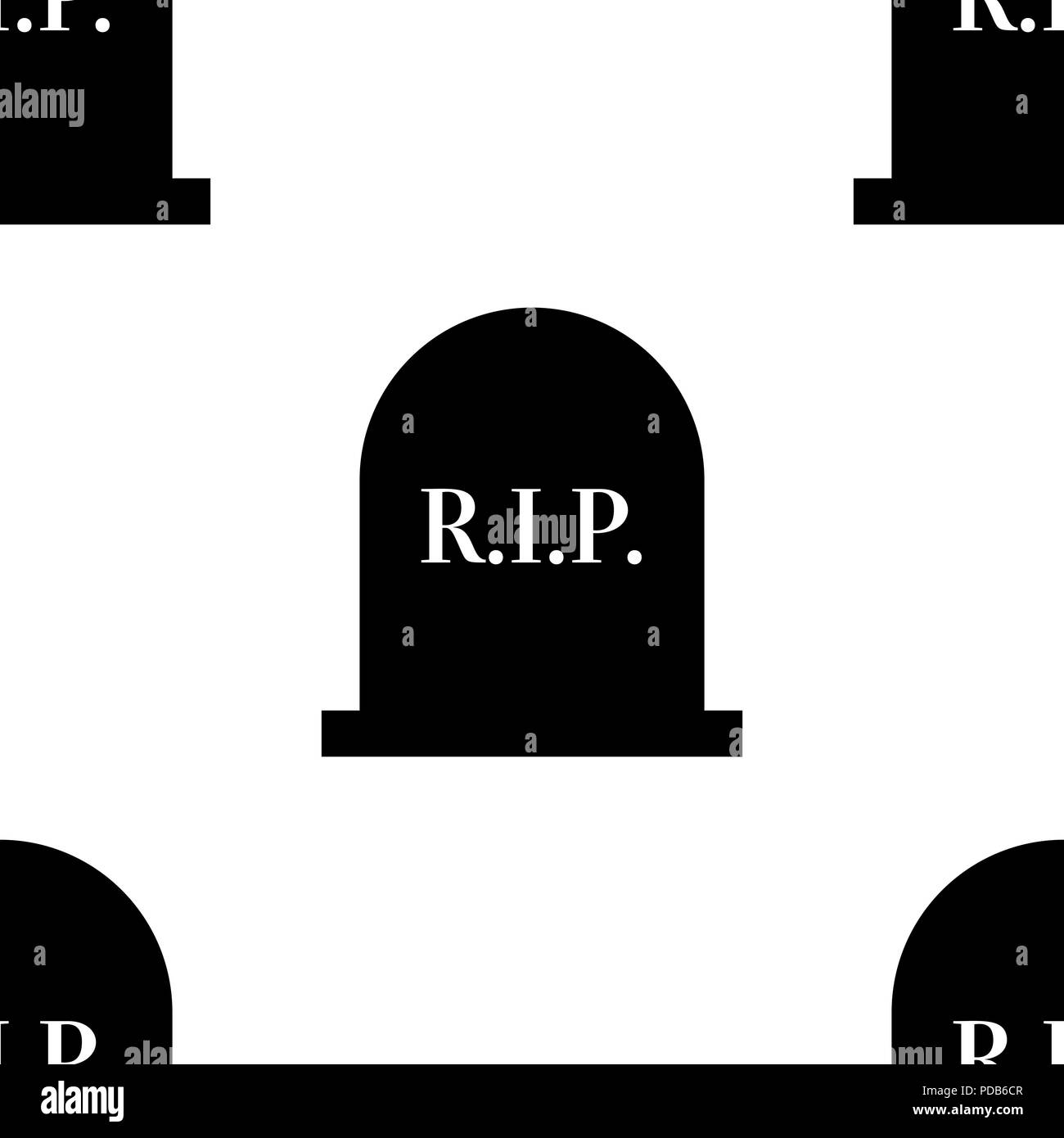Rest in peace gravestone seamless cemetary pattern for design Stock ...