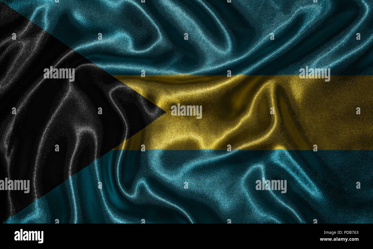 Bahamas flag - Fabric flag of Bahamas country, Background and wallpaper ...