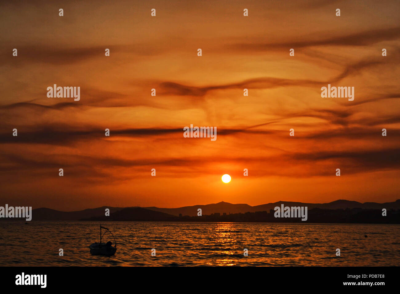 Golden hour sunset scene over hi-res stock photography and images - Alamy