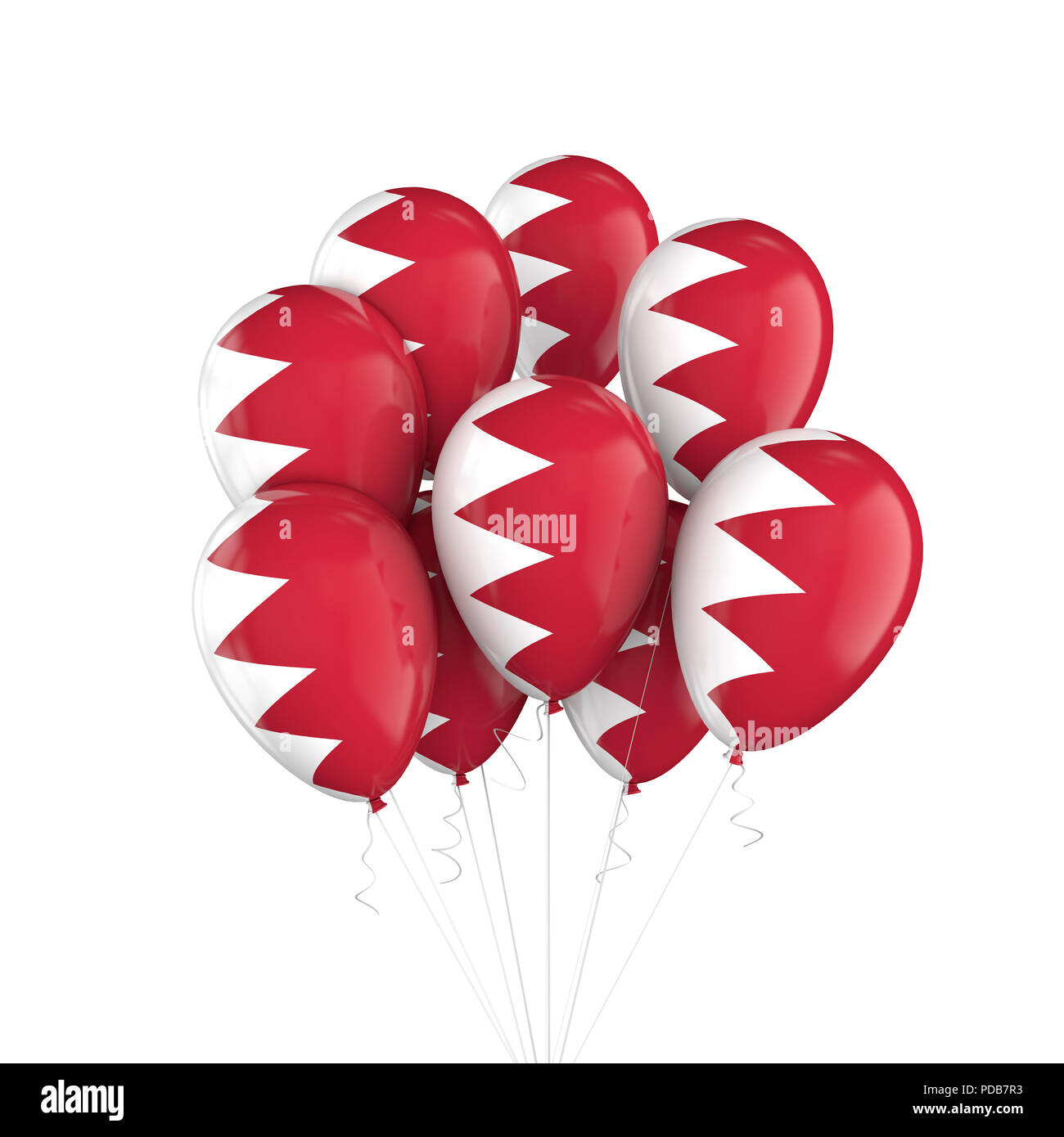 Bahrain flag bunch of balloons on string. 3D Rendering Stock Photo - Alamy
