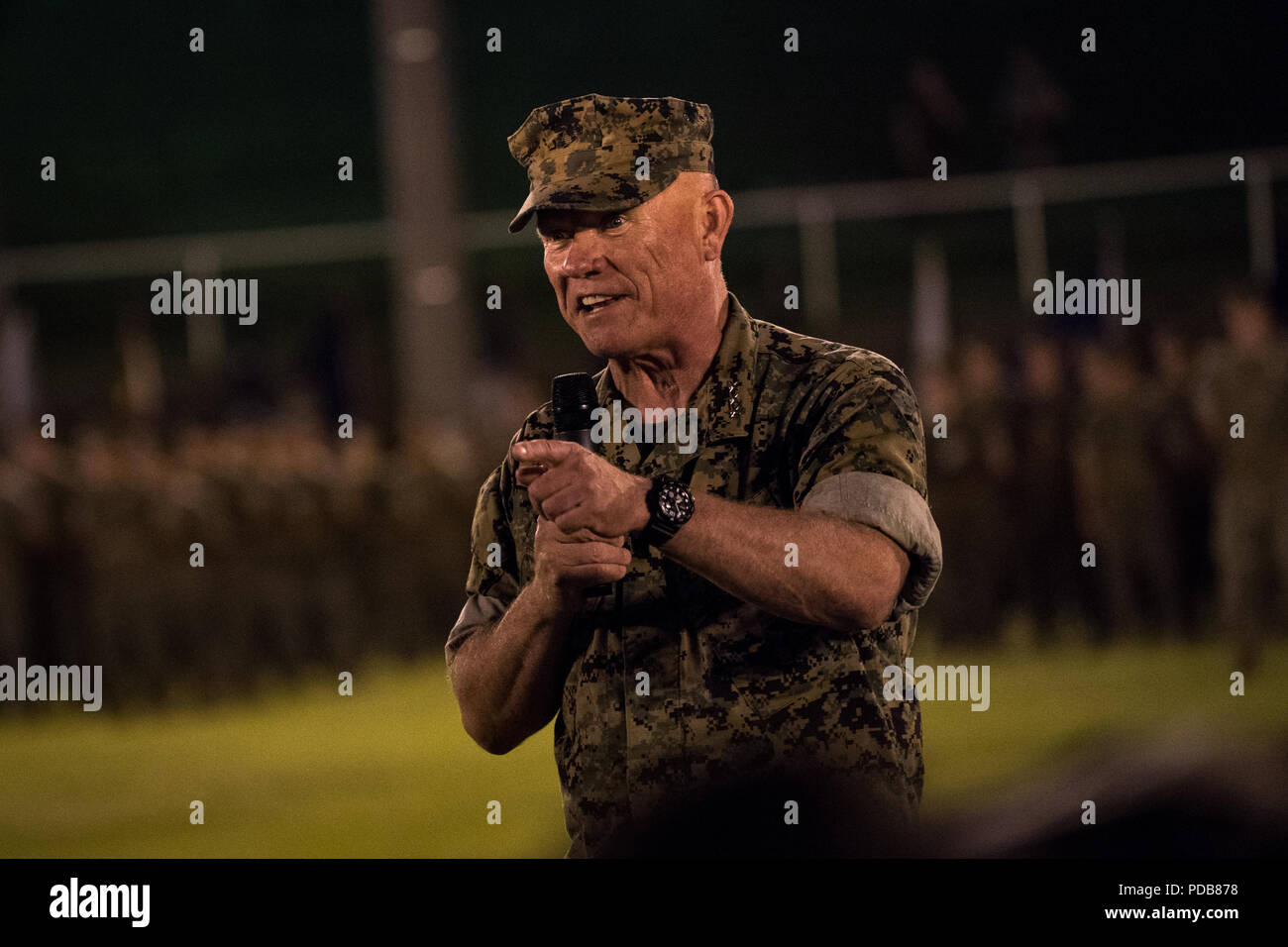 Lt. Gen. Lawrence D. Nicholson gives his remarks during a III Marine ...