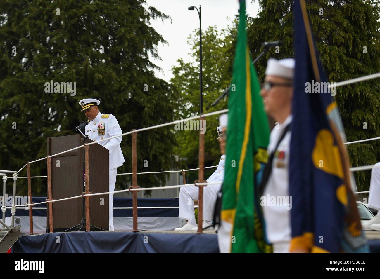 180802-N-VH385-0036 BREMERTON, Wash. (Aug. 2, 2018) - Rear Adm. Darius ...