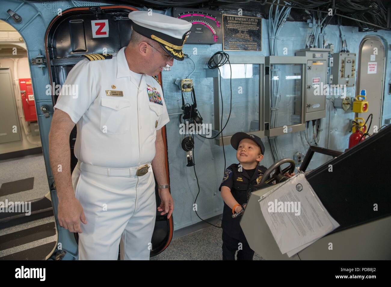 180802-N-DA737-0270 SEATTLE (Aug. 2, 2018) Joe Savage, Port of Seattle ...
