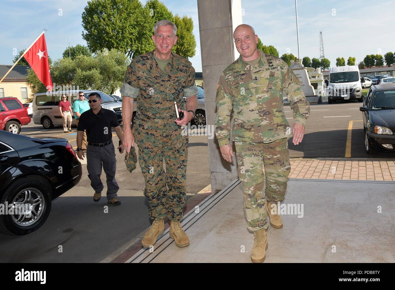 U.S. Army Maj. Gen. Roger L. Cloutier (right), Commander of U.S. Army ...