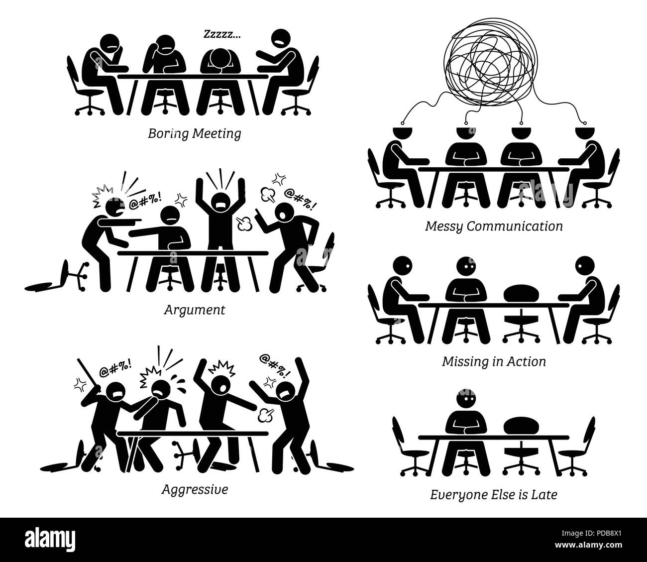 Executives having ineffective and inefficient meeting and discussion ... Executives having ineffective and inefficient meeting and discussion ...