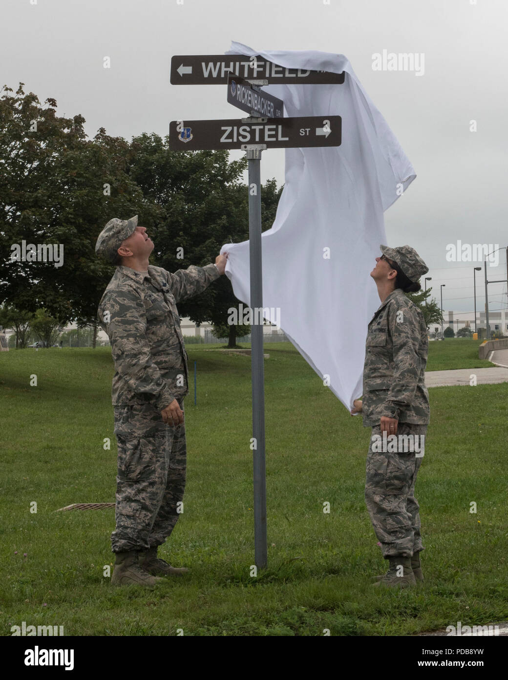 U.S. Air National Guard Col. Mark Auer, the wing commander, and U.S ...
