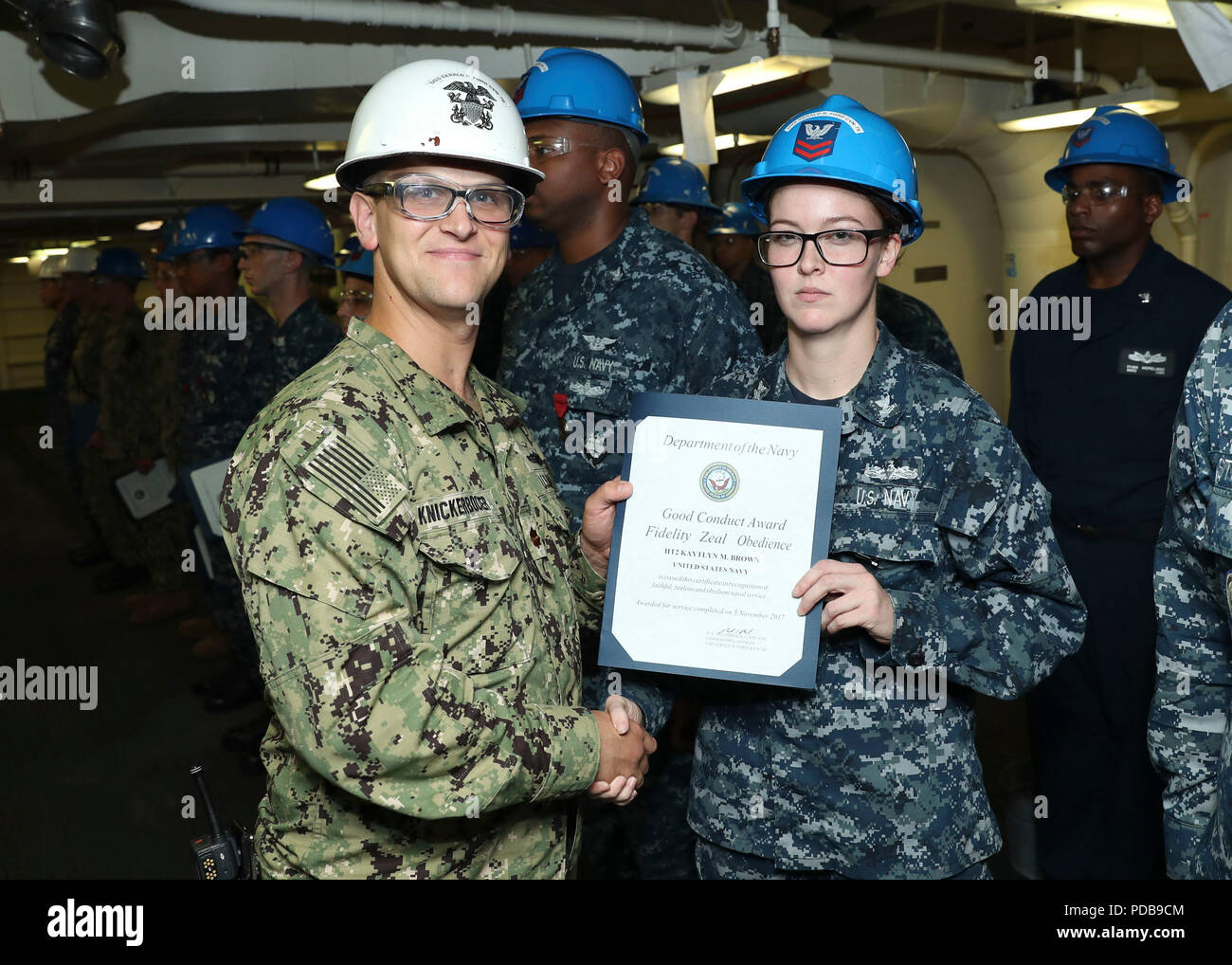 NEWPORT NEWS, Va. (Aug. 2, 2018) Hull Maintenance Technician 2nd Class ...
