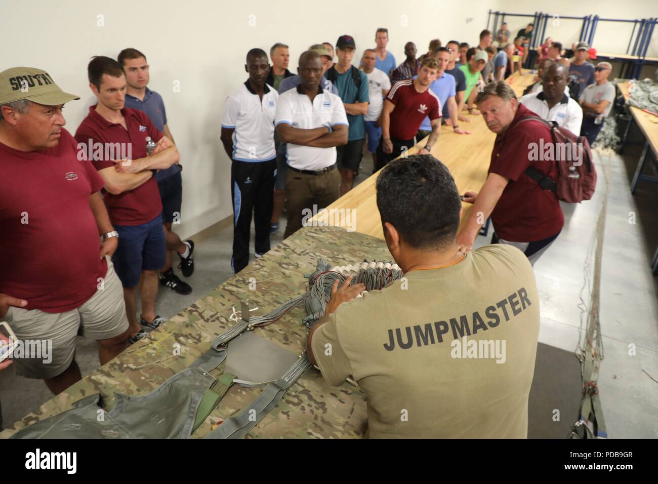 U.S. Army Sgt. Roger Montanez, assigned to Rigger Detachment, 56th ...