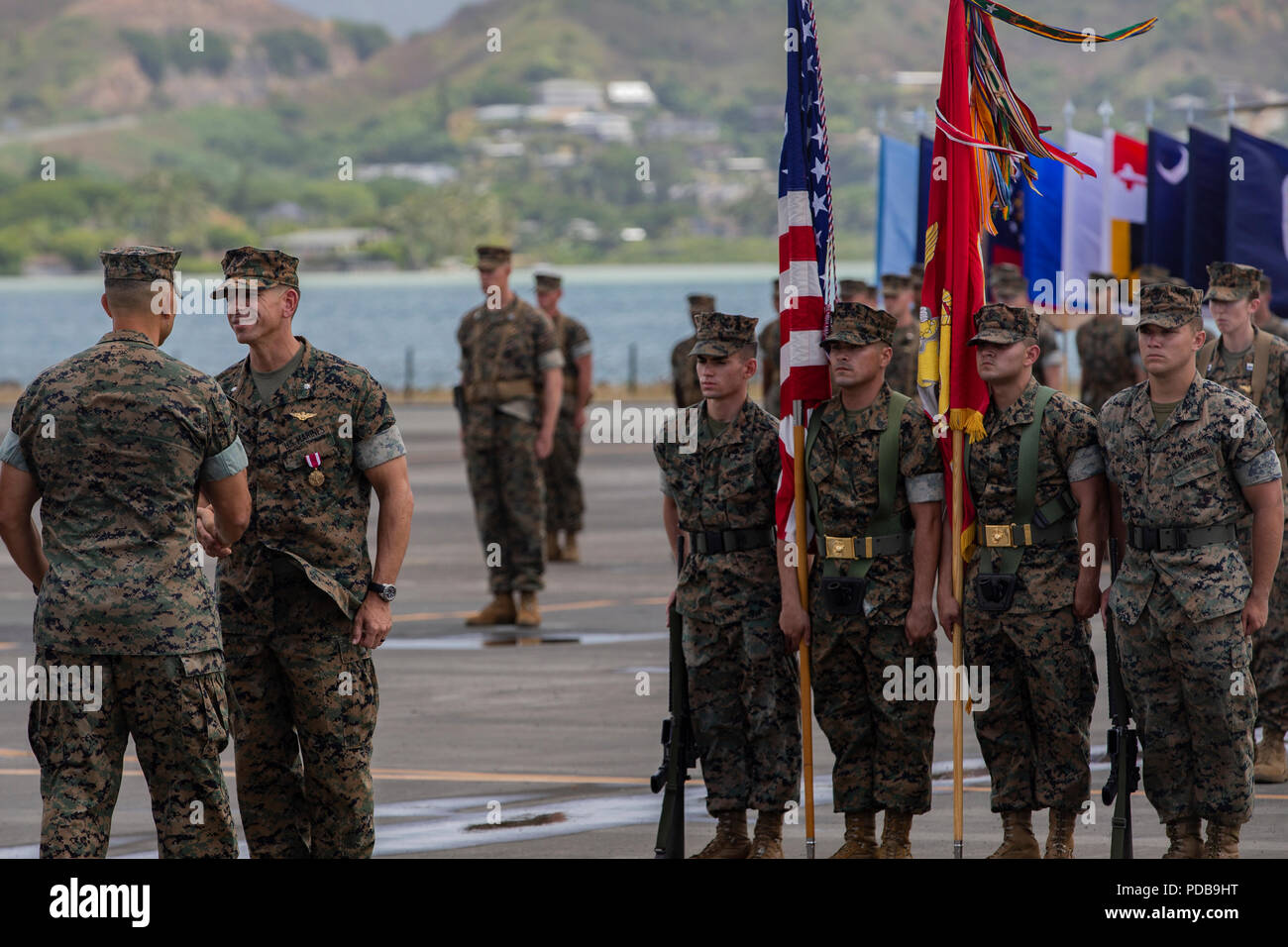 U.S. Marine Corps Col. Stephen Lightfoot, commanding officer, Marine ...
