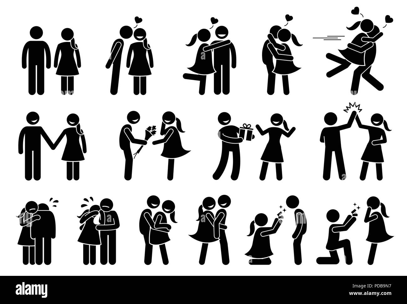 Couple hug cuddling love Stock Vector Images - Alamy