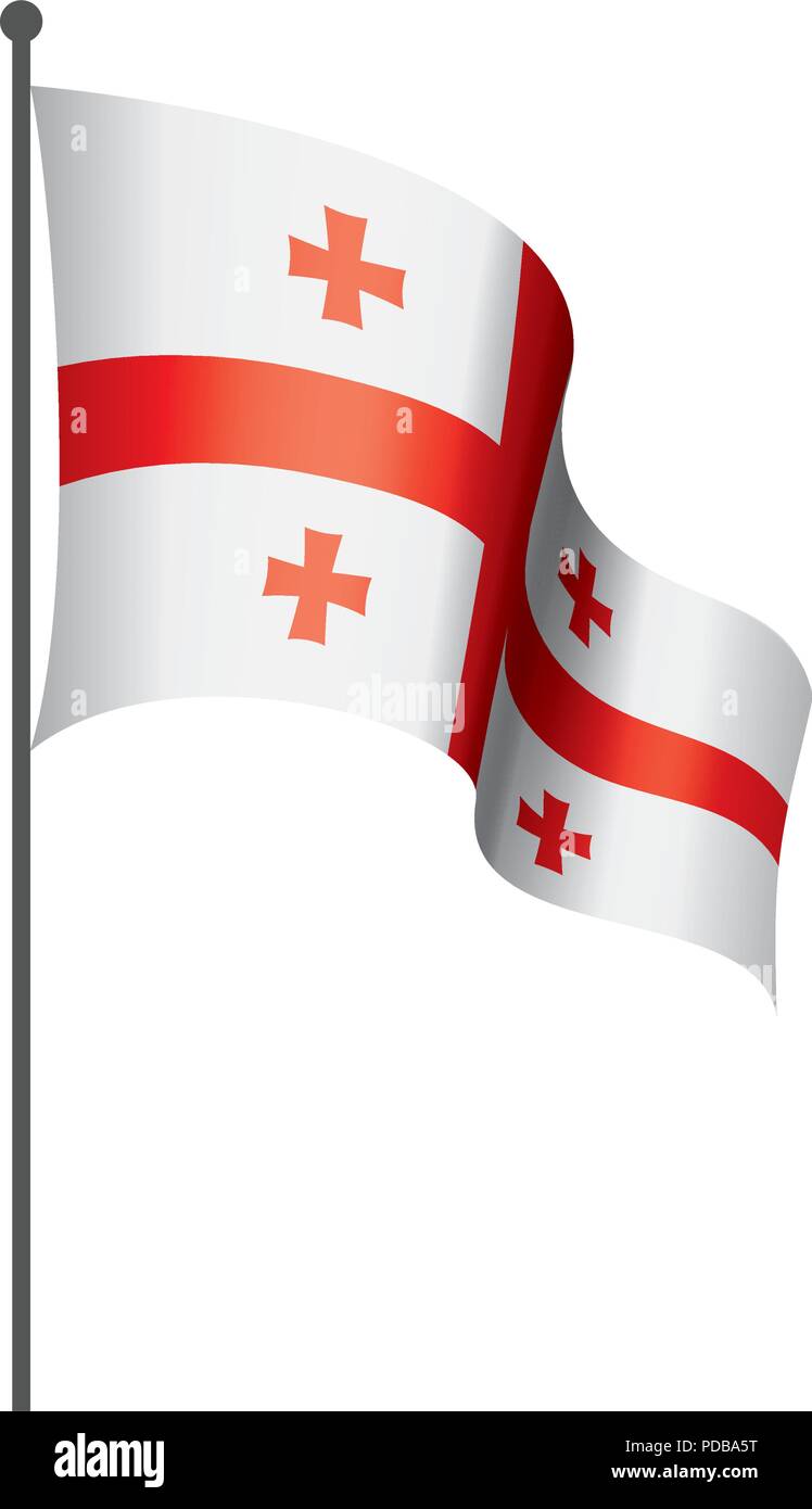 Georgia flag, vector illustration on a white background Stock Vector ...
