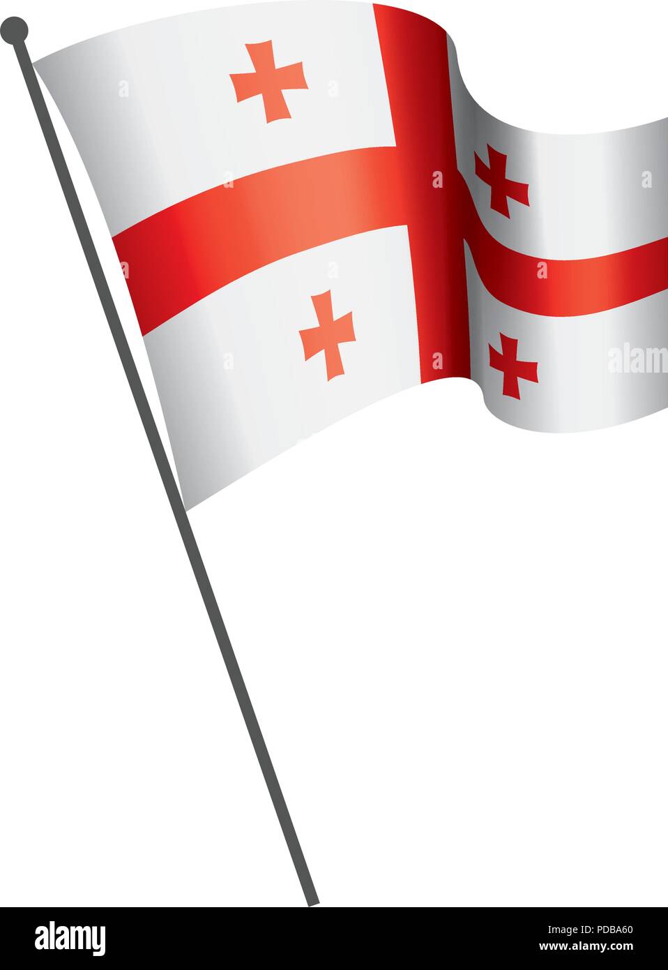 Georgia flag, vector illustration on a white background Stock Vector ...