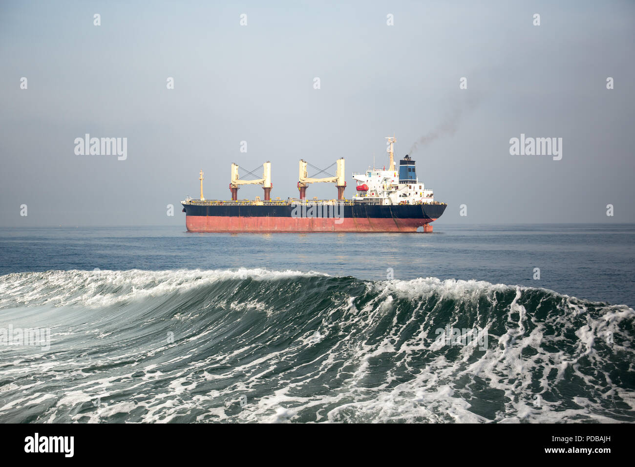 Oil and gas tanker ship in the sea with wave Stock Photo - Alamy