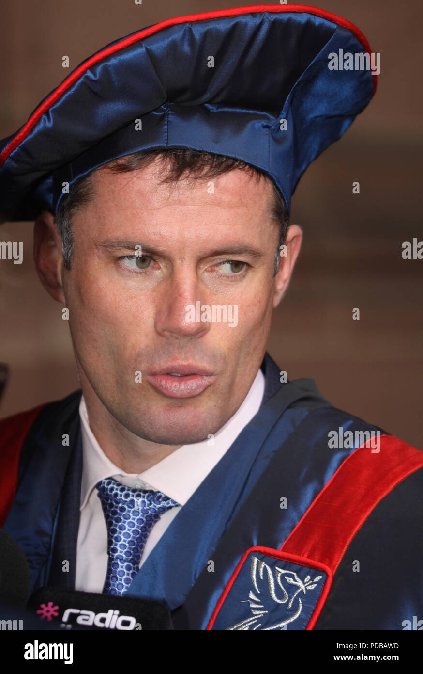 Liverpool,Uk Jamie Carragher recieves degree at liverpool john moores ...