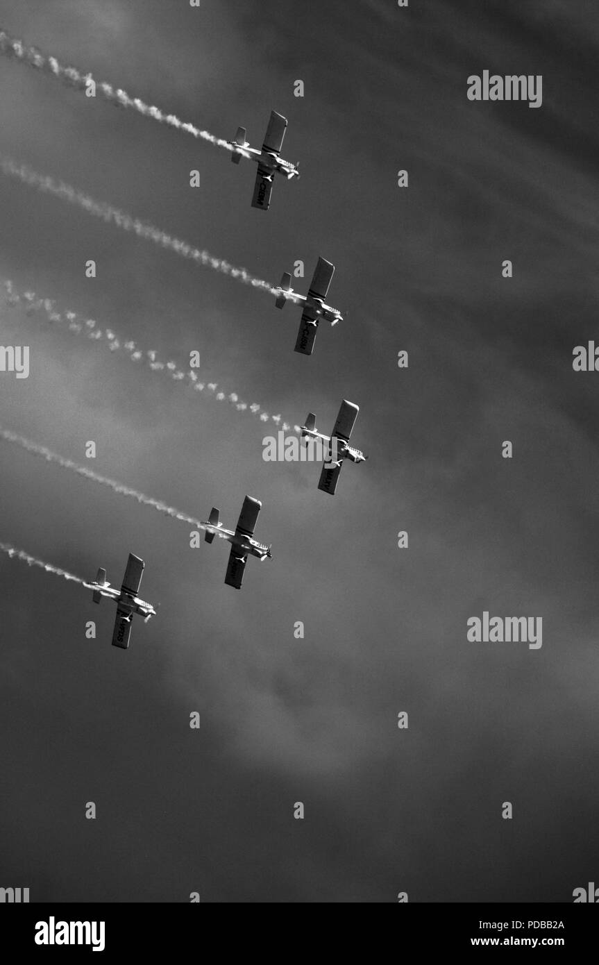 Team raven formation aerobatic display team Black and White Stock ...