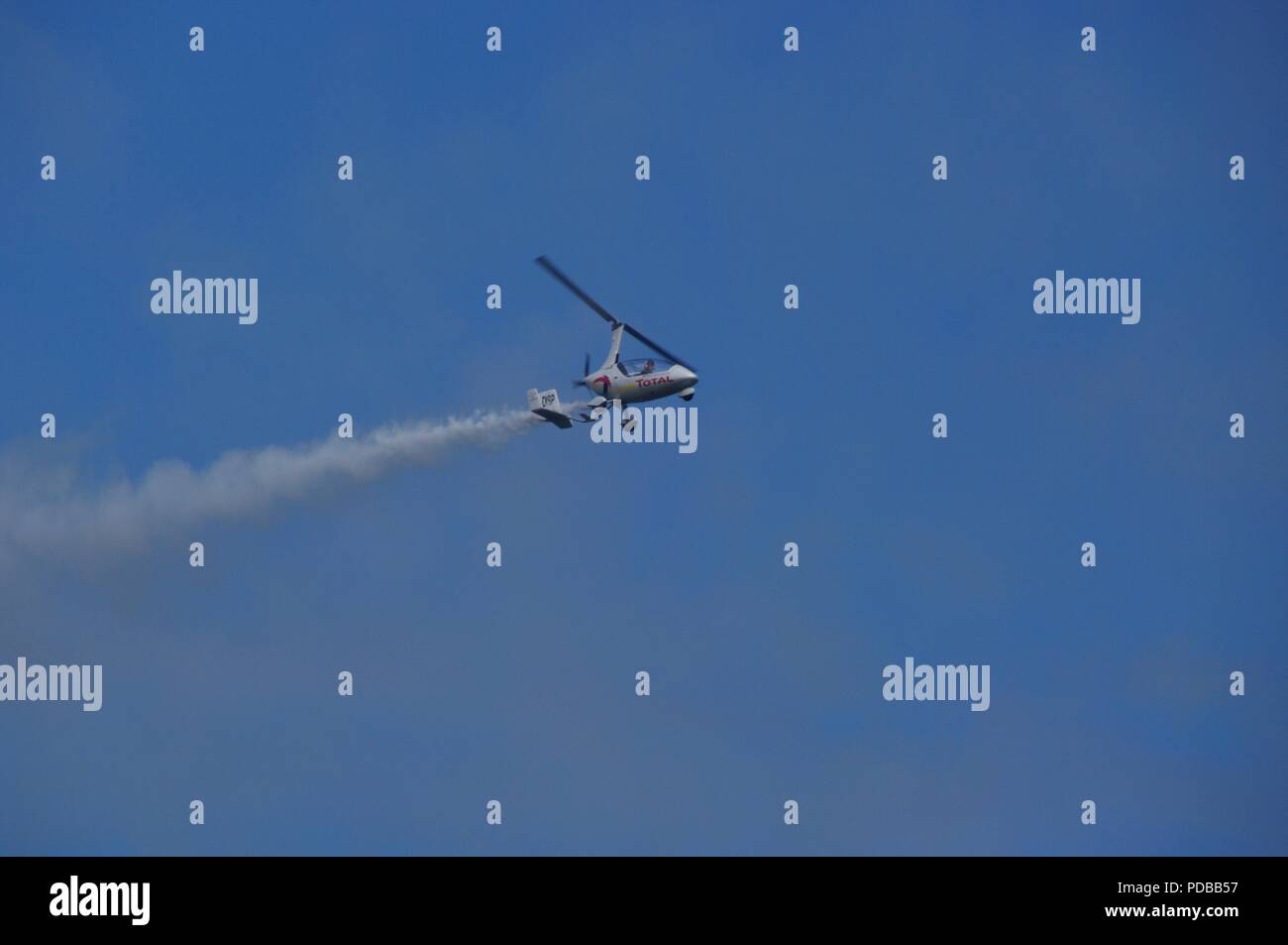 Autogyro, Gyrocopter Light Aircraft Displaying at Torbay Airshow Stock ...