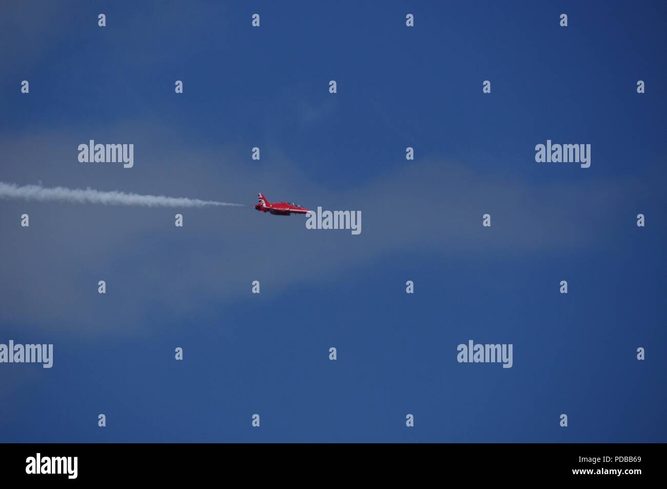 The Red Arrows. RAF Acrobatic Team, Hawk T1. Sing Red Arrow Jet with ...
