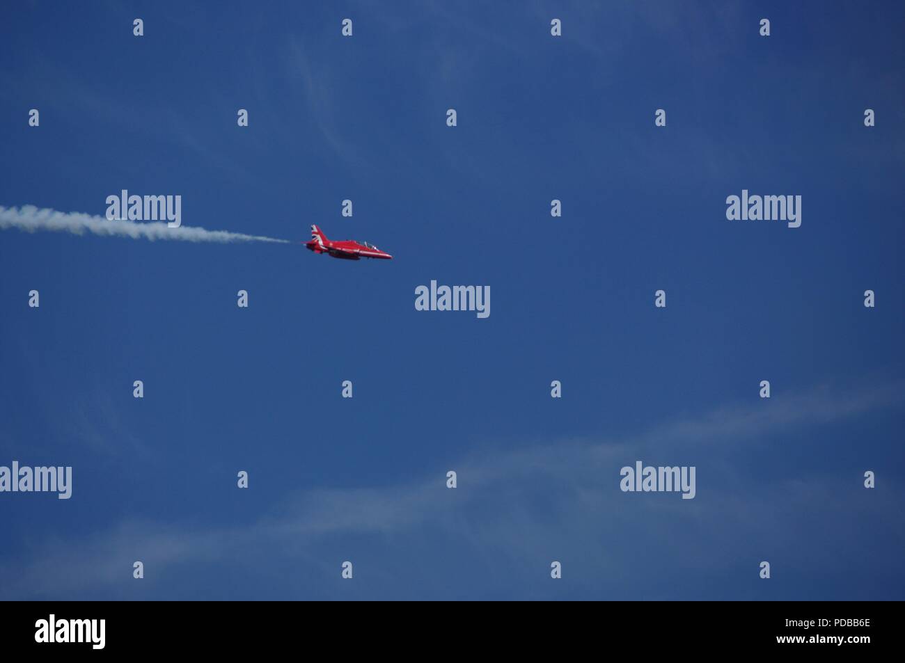 The Red Arrows. RAF Acrobatic Team, Hawk T1. Sing Red Arrow Jet with ...