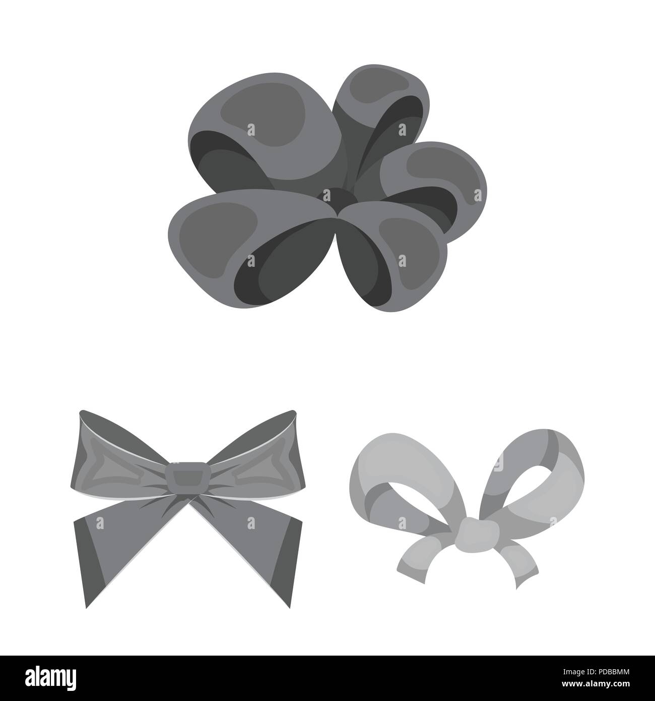 Multicolored bows monochrome icons in set collection for design.Bow for ...