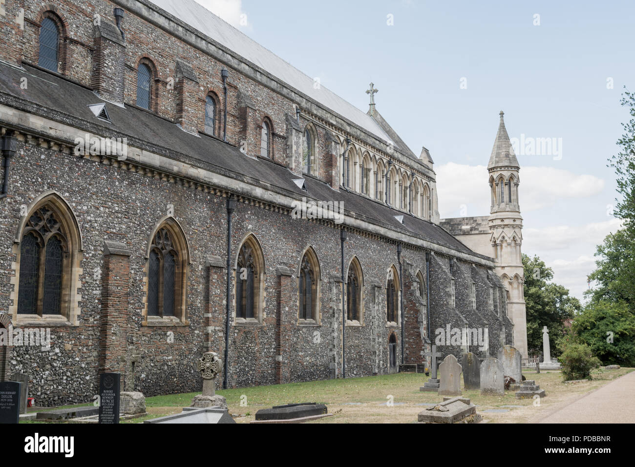 St Albans Cathedral building exterior Stock Photo - Alamy
