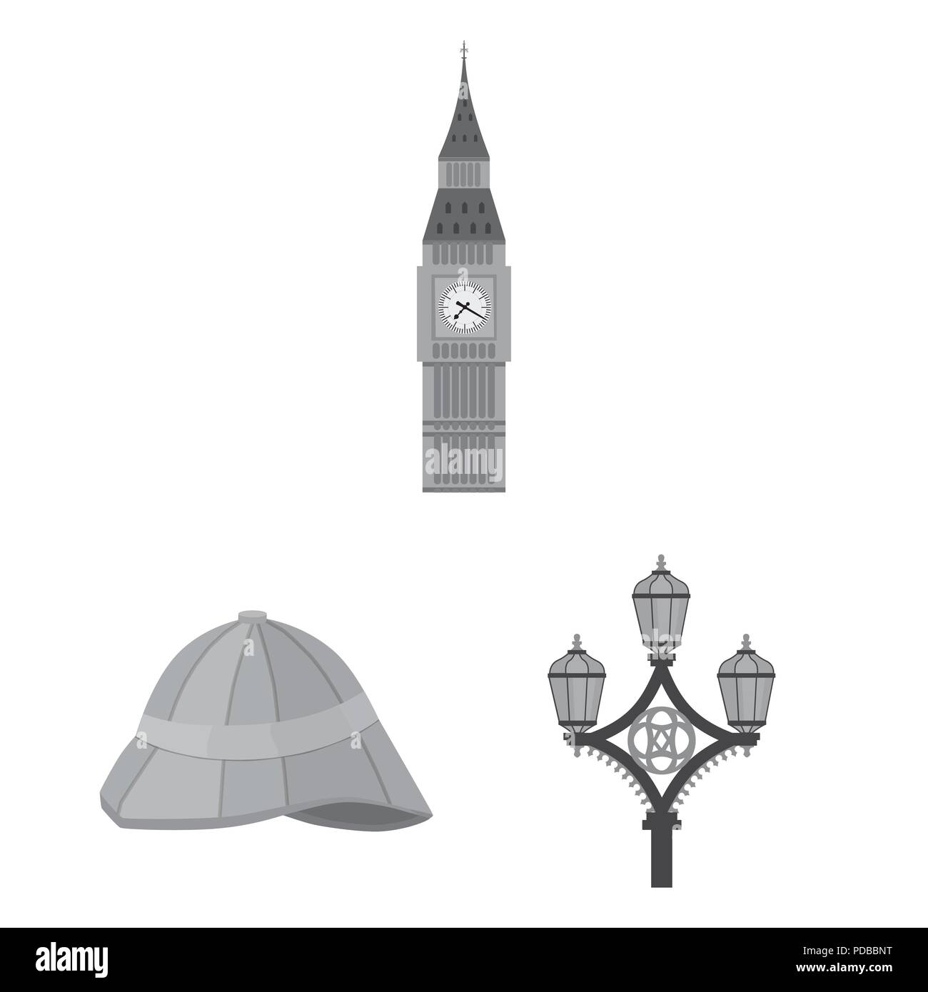 England country monochrome icons in set collection for design.Travel ...