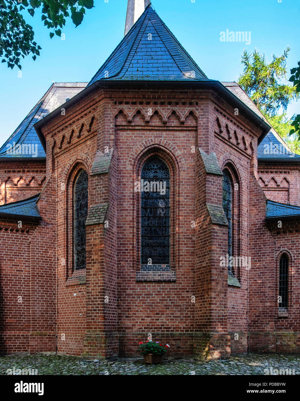 Germany, Stolpe an der Peene. Protestant Wartislaw Memorial Church ...