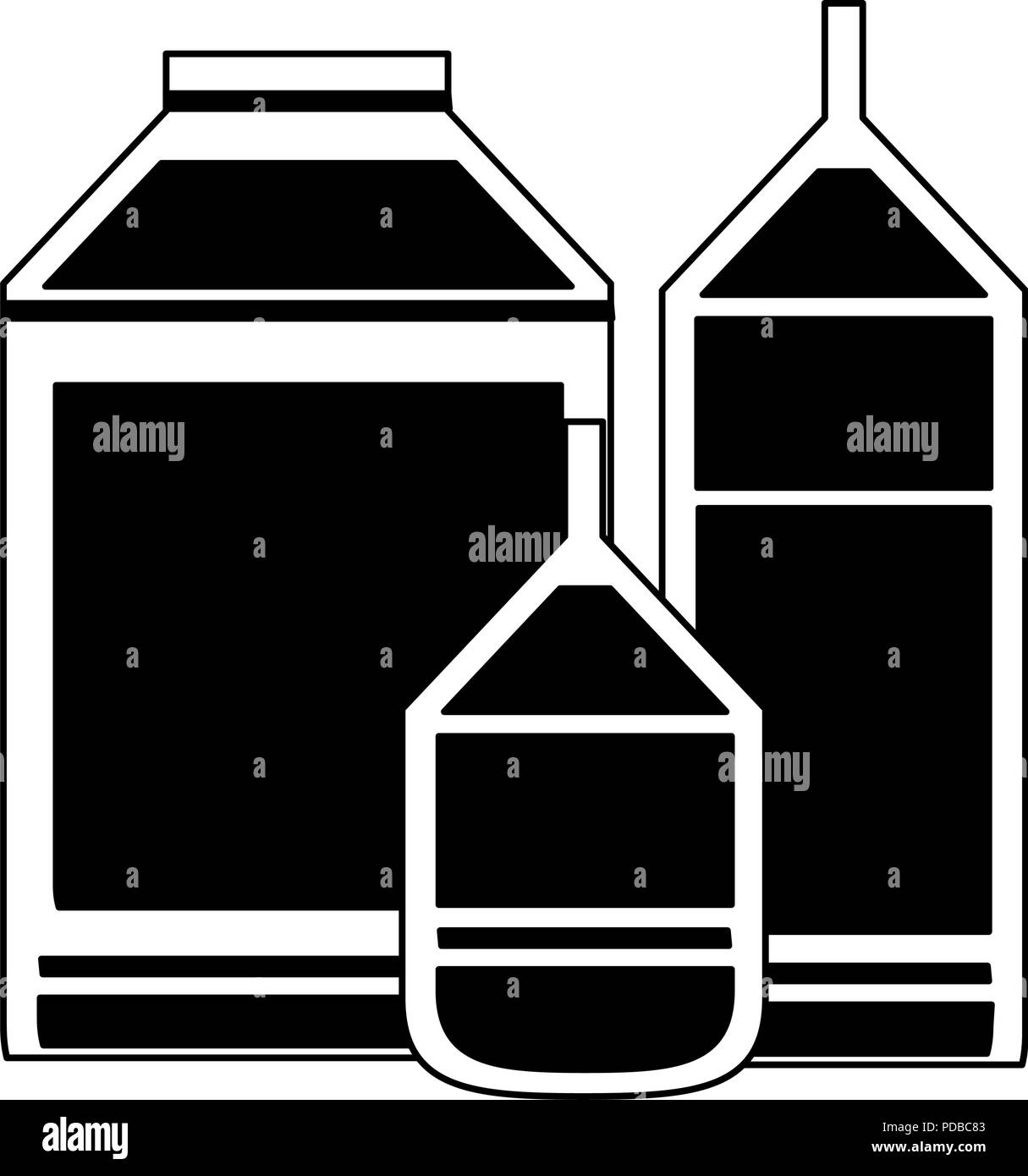 Cardboard boxes in food Stock Vector Images - Alamy