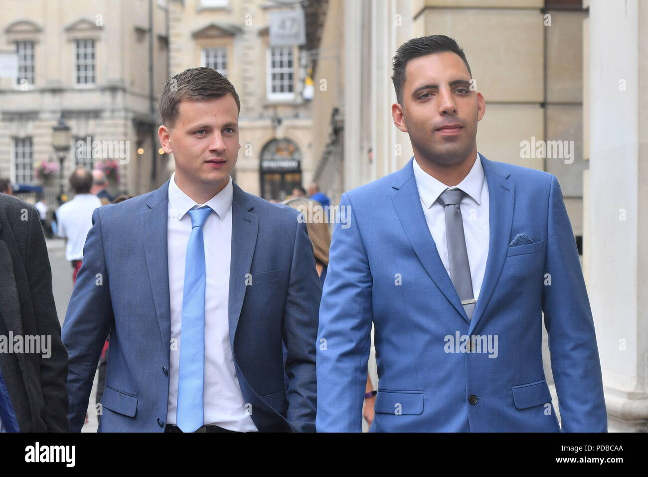 Ryan Ali (right) and Ryan Hale during a lunch break at Bristol Crown ...