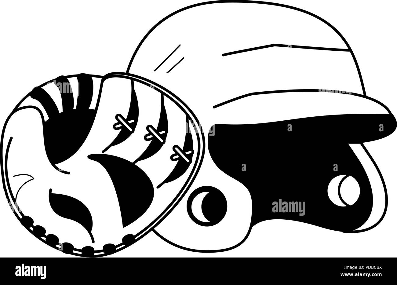 Baseball in glove sports Stock Vector Images - Alamy