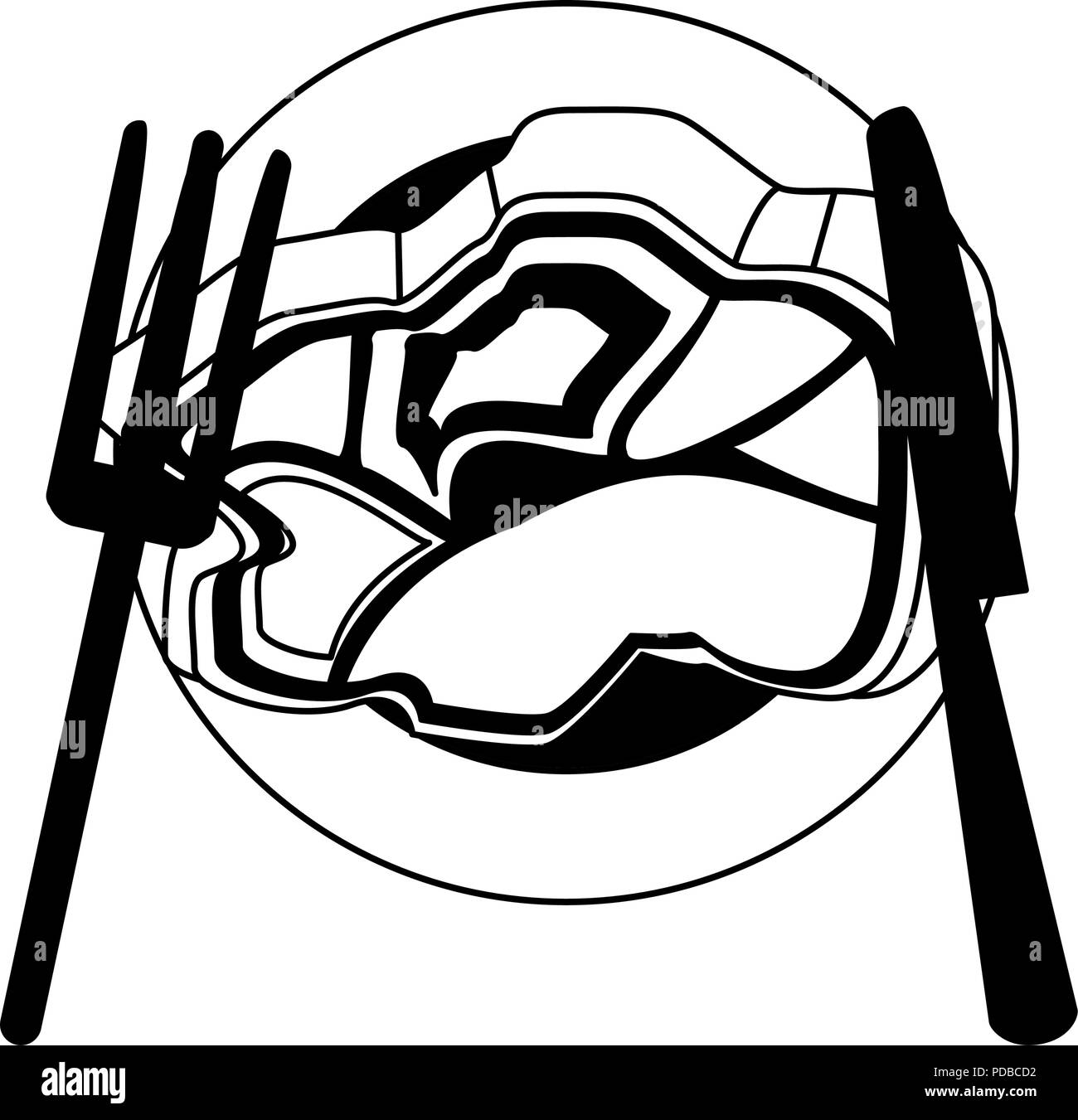 Dish beef in delicious Stock Vector Images - Alamy