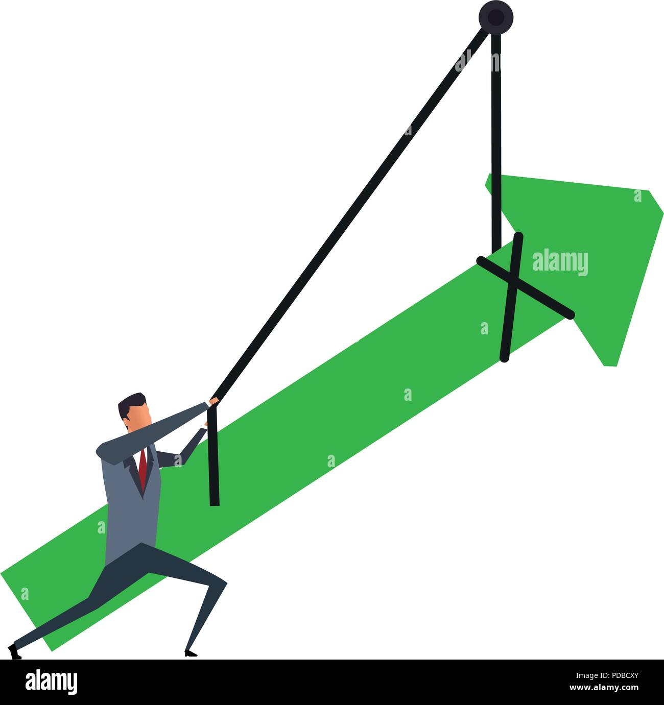 Businessman pulling arrow up with rope Stock Vector Image & Art - Alamy Businessman pulling arrow up with rope Stock Vector Image & Art - Alamy