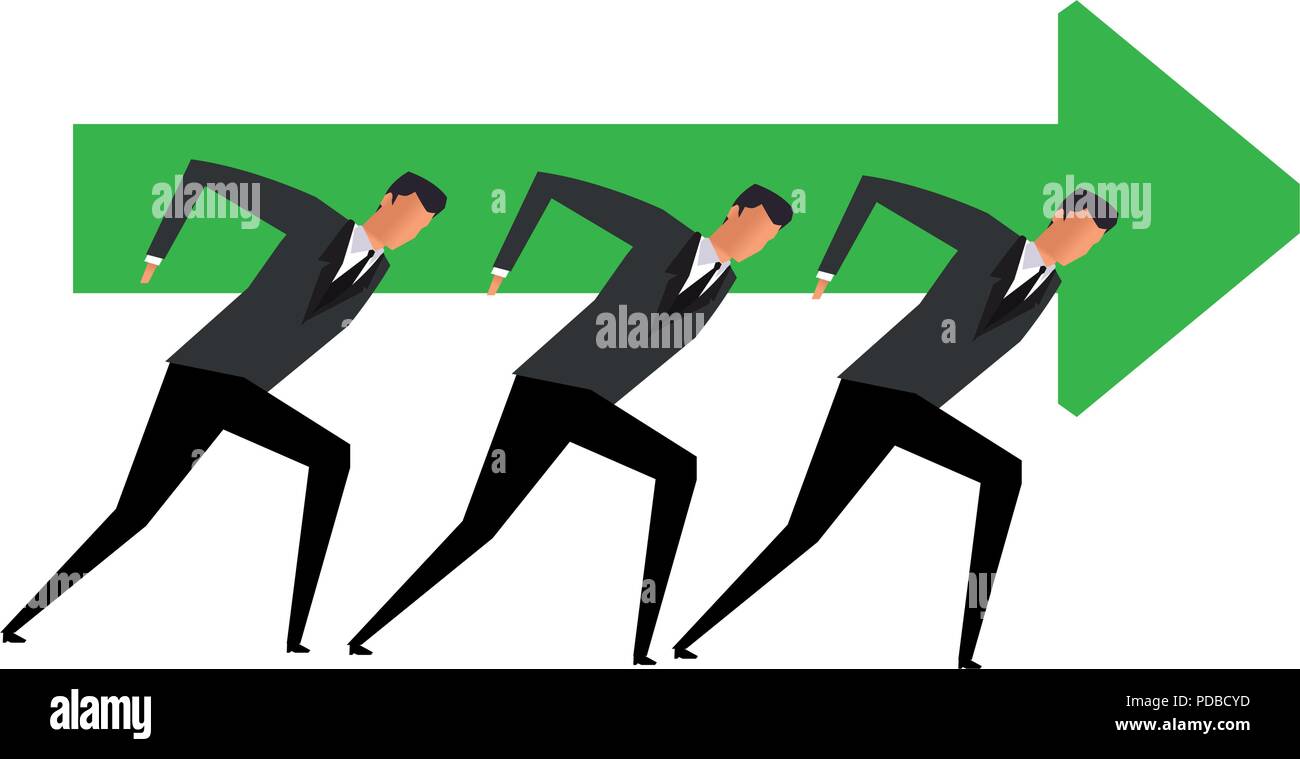 Businessmens holding arrow up Stock Vector Image & Art - Alamy