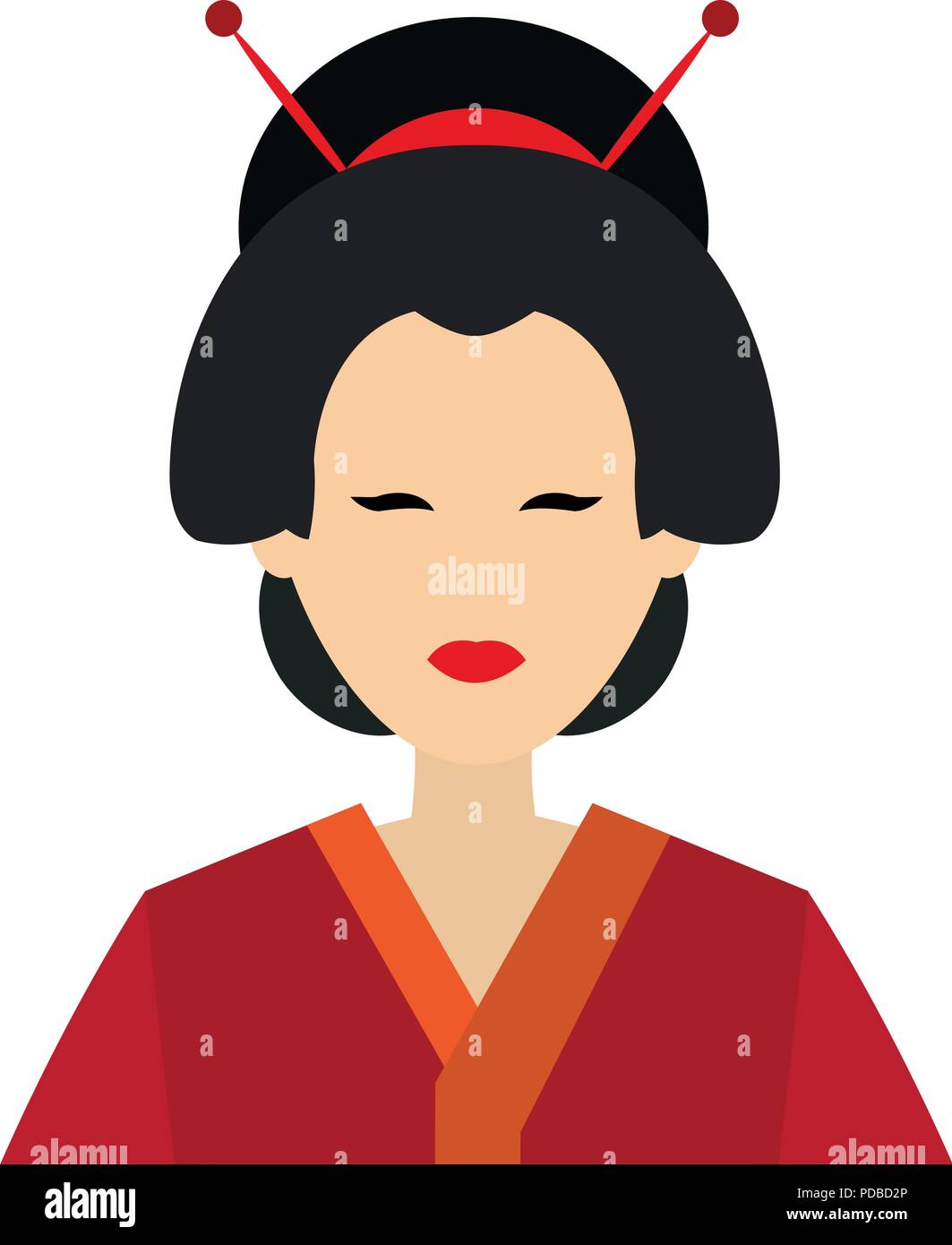 Geisha profile avatar Stock Vector Image & Art - Alamy